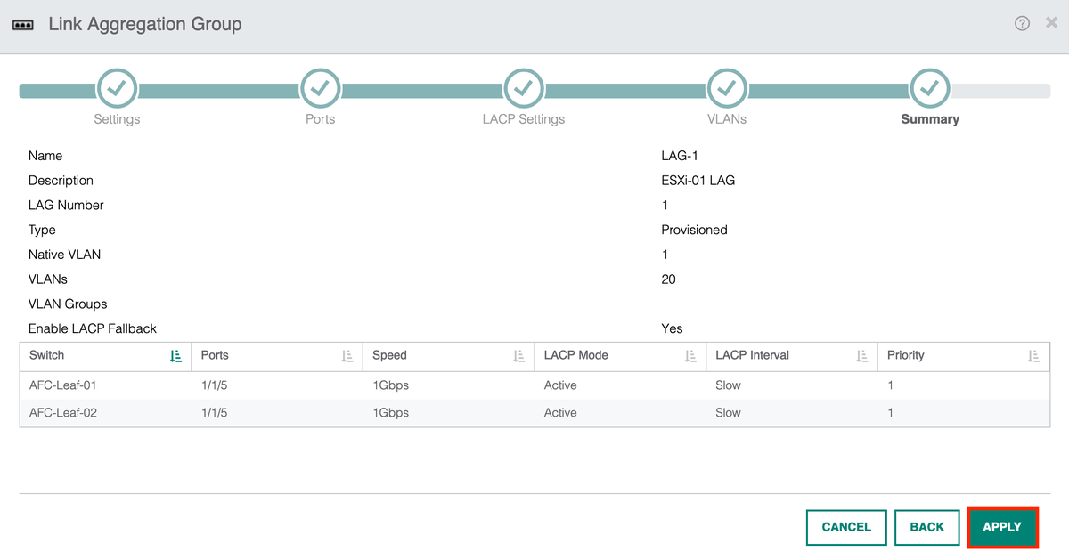 AFC Configuring a VSX LAG | networkrunt