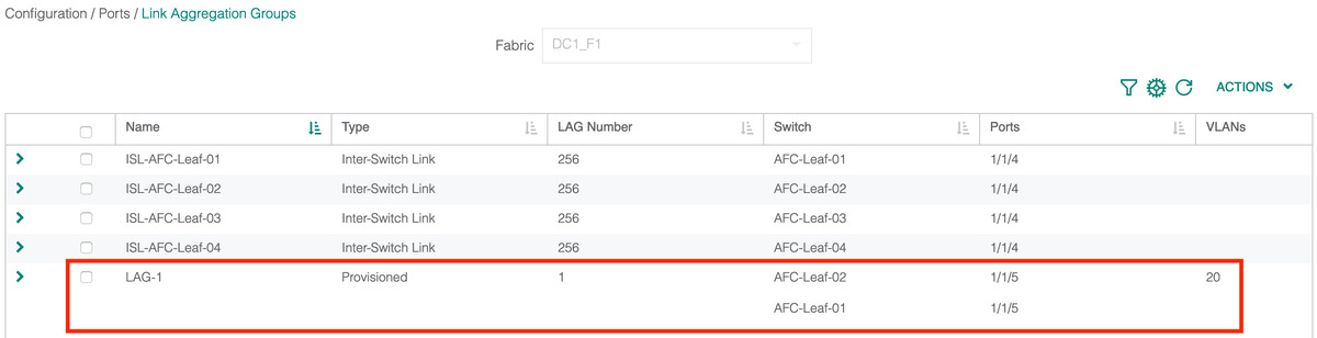 AFC Configuring a VSX LAG | networkrunt