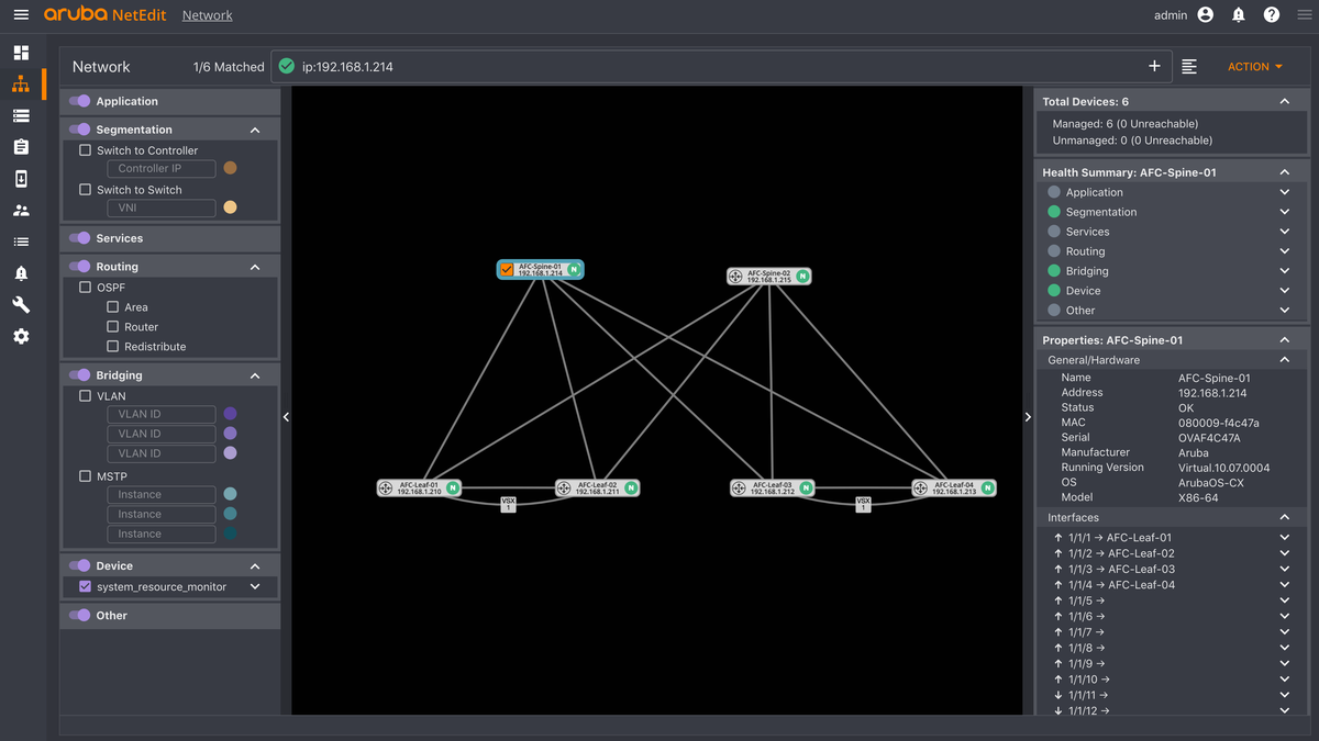 AFC Integration with Aruba NetEdit | networkrunt