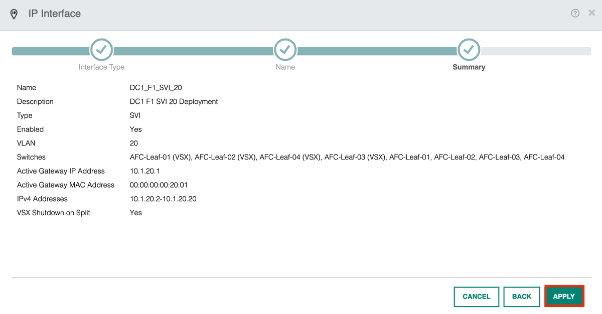 AFC Distributed Gateway SVI Configuration | networkrunt