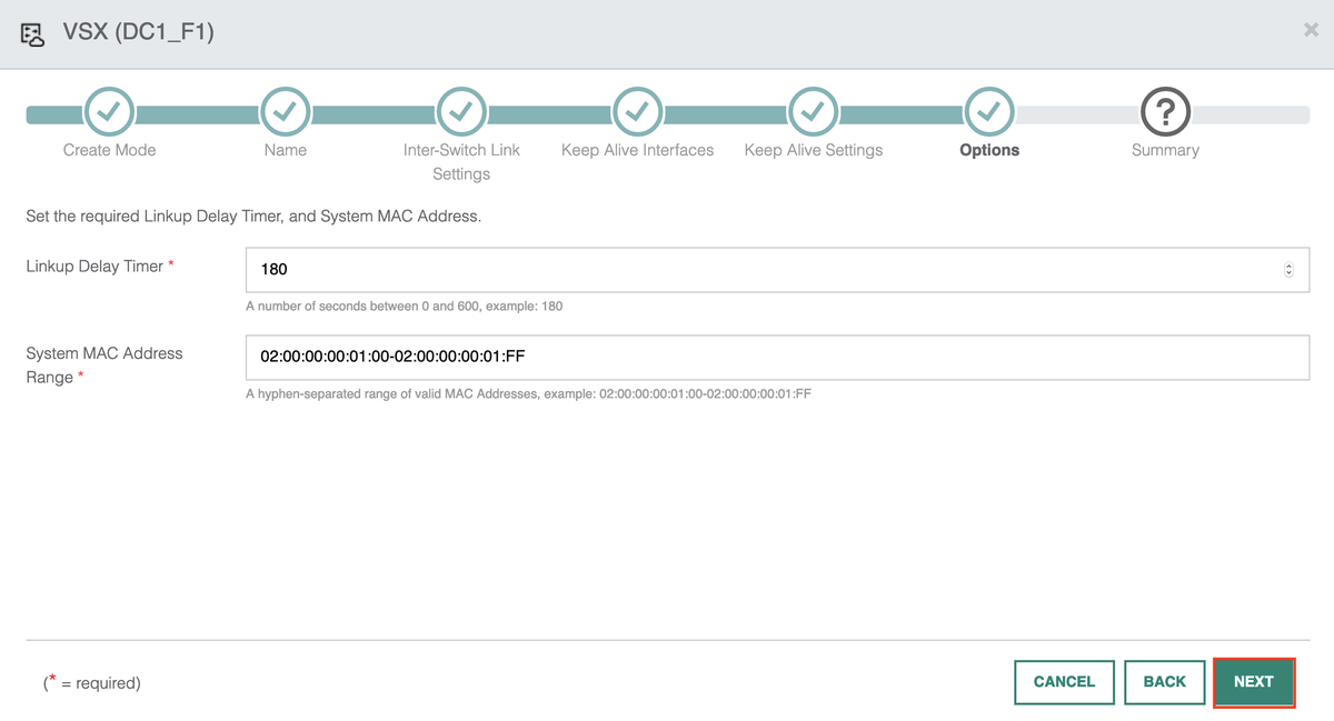 AFC VSX Deployment | networkrunt